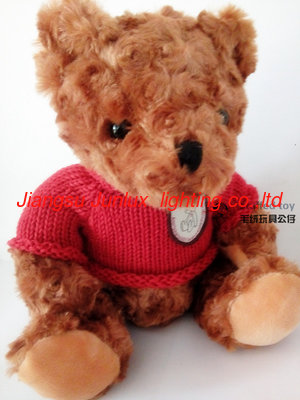 Plush Teddy Bear Gray Stuffed Toy With RED Cloth Cool Item Hot Model Animal FOR KIDS Children christmas Present New