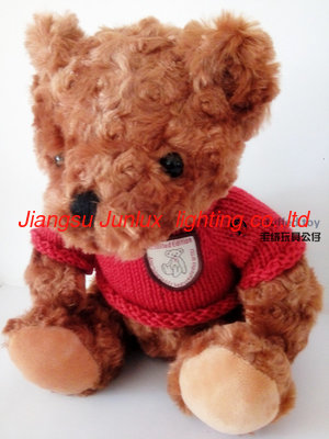 Plush Teddy Bear Gray Stuffed Toy With RED Cloth Cool Item Hot Model Animal FOR KIDS Children christmas Present New