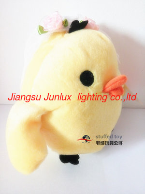 2016 stuffed yellow chicken with Wedding dressed small plush toy new design loved by kids