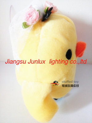 2016 stuffed yellow chicken with Wedding dressed small plush toy new design loved by kids