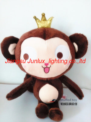 plush monkey crown brown hot toys for kids cheap china cartoon children holiday present new fashion Eu japanese model