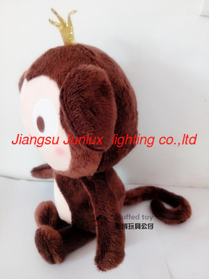 plush monkey crown brown hot toys for kids cheap china cartoon children holiday present new fashion Eu japanese model