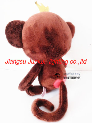 plush monkey crown brown hot toys for kids cheap china cartoon children holiday present new fashion Eu japanese model