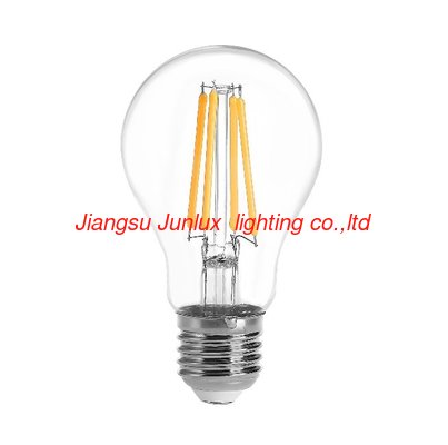 LED commercial A60 E27 4w glass bulb decorative clear vintge 100lm/w bright glass transparent retro filament bulb light