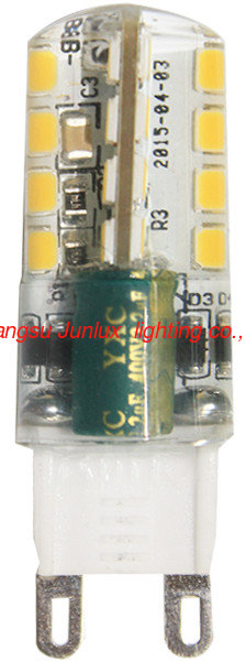 led G9 3w silicone 180lm 85-265v 2 year warranty CE ROHS 2835 chips 2 years warranty crystal Light used
