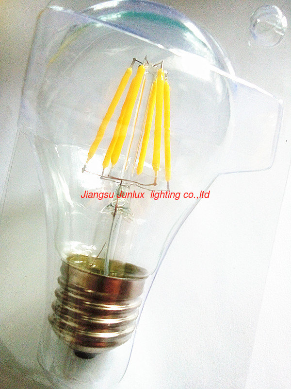 led bulb filament bulb 8w 800lumen Ra80 30000 hours 2 years warranty E27 base Glass retro model enery saving lamp top