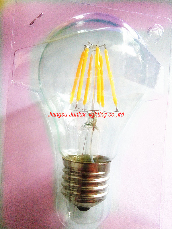 LED Filament Bulb A60 6w 620 Lumen Transparent 2 Years Warranty 110/220v EU Model Indoor Items Hign Quality Glass Retro