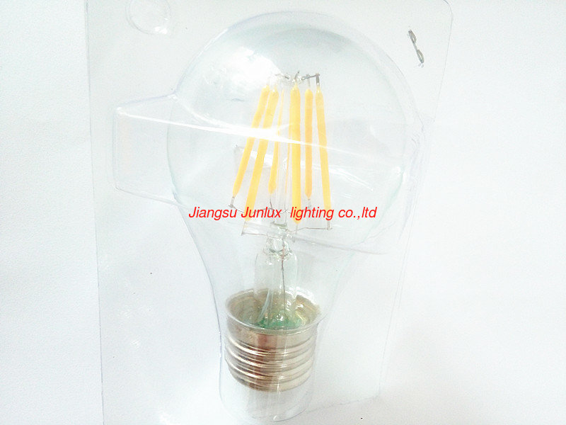 LED Filament Bulb A60 6w 620 Lumen Transparent 2 Years Warranty 110/220v EU Model Indoor Items Hign Quality Glass Retro