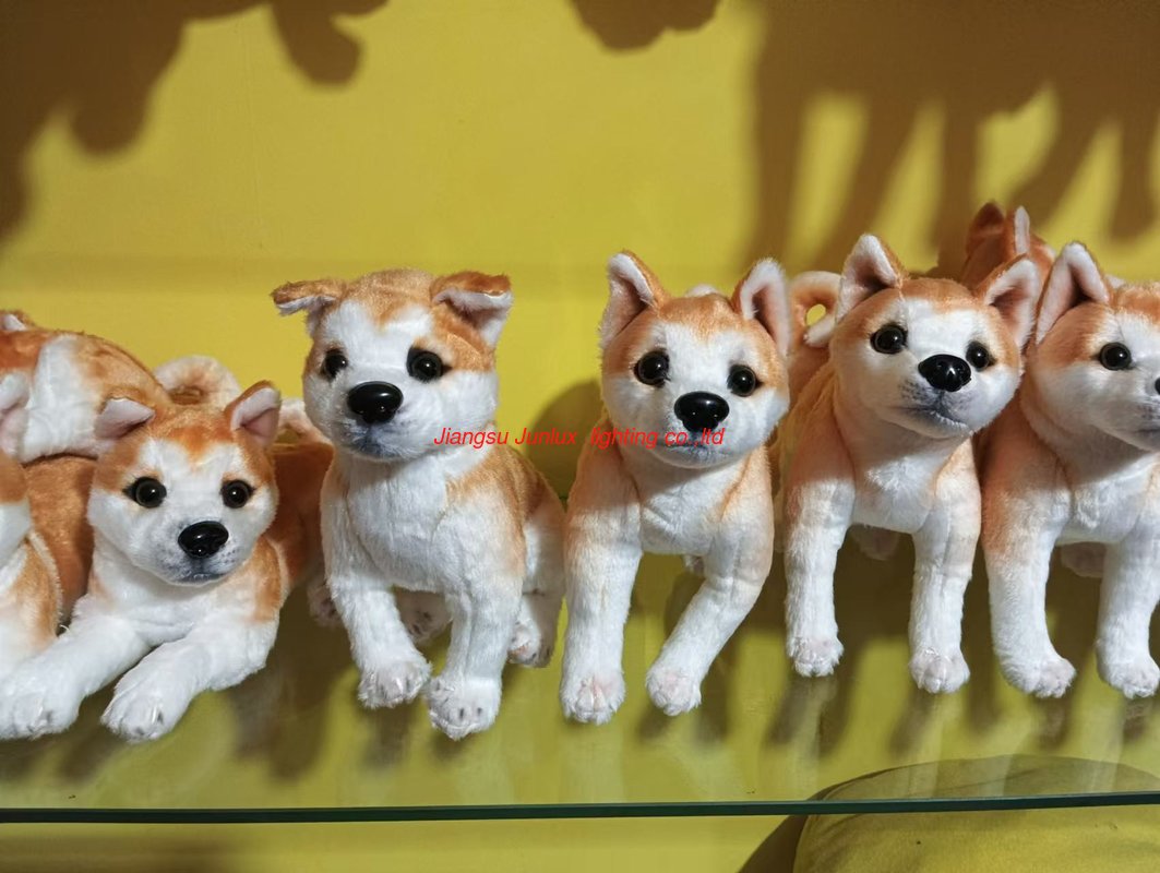 Plush toys, stuffed dolls holiday gifts cute cartoon animal toys dogs standing lying realistic toys