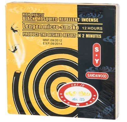 Smokeless black repellent mosquito coil with chemical 125mm,132mm,145mm