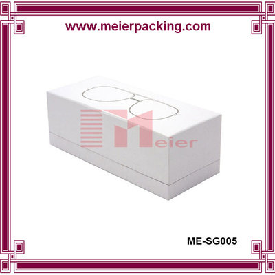 China A Style 100% Recycled sturdy Paper logo printing white color sunglasses cardboard box for sale supplier