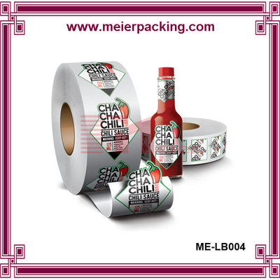 China BOPP material full Color Print glossy lamination Label Stickers for tomato sauce bottle supplier