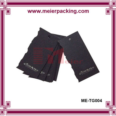 China Customized black art paper cardboard Shirt hangtag designing and printing supplier