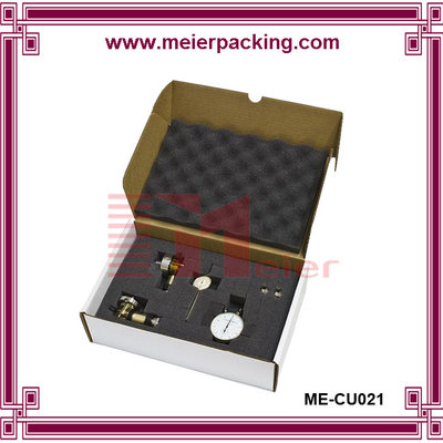 China Eco Friendly Matte Laminated white color Corrugated Cardboard Box with black paper card insert and EPE protect supplier
