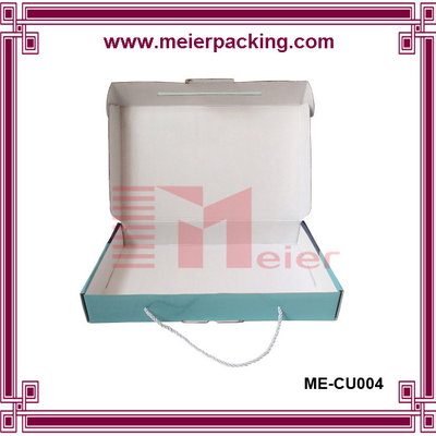 China Paper Gift Corrugated Cardboard Packaging Boxes With Handle for apparel supplier
