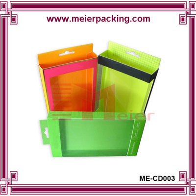 China Customerized factory price colorful two tuch end box with transparent lid for earphone supplier