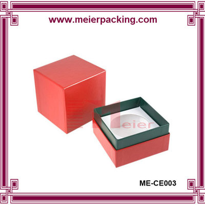 China Hard paper red color printing candle set up gift box with white paper holder supplier