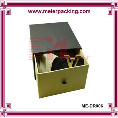 China Bulk Sales Custom textured paper sliding Drawer Packaging cardboard box for Leather belt supplier