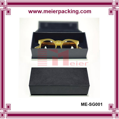 China Custom made black cardboard paper plain sun glass box with magent closure supplier