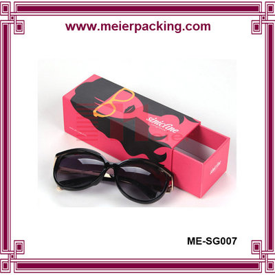 China Cute full color printing matte lamination sliding drawer sun glass box with handle supplier