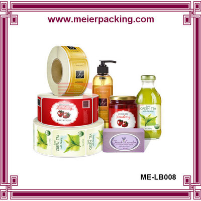 China OEM Self-adhesive sticker roll label printing for body Lotion set with yor own logo supplier