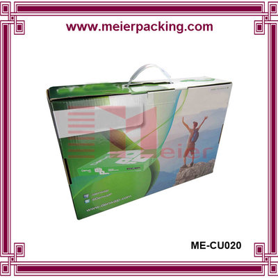 China Large Size Paper Packaging Recyclable Carton Box for Machine with plastic handle supplier