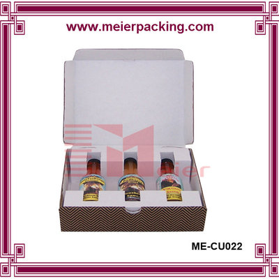 China Wholesale white corrugated custom logo 30ml bottle packaging boxes with paper tray supplier