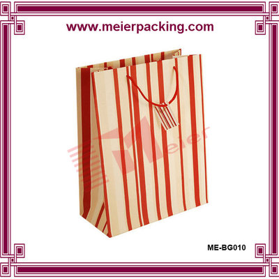China China factory Brown kraft paper bag / Custom Logo printing Kraft Paper with hangtag supplier