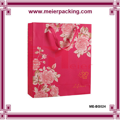 China Online shopping cheap coated washable wedding paper bags with cotton handles supplier