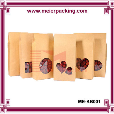 China High Quality Food Packing Kraft Paper Bag With Window made by machine supplier