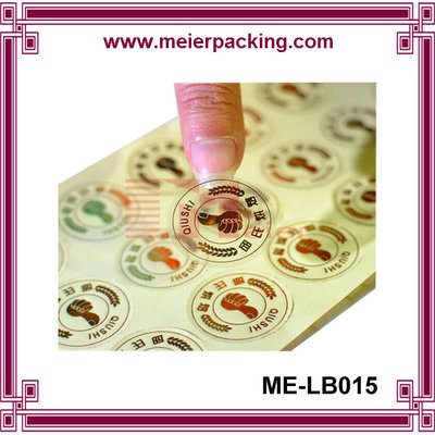 China Print Clear Roll Die Cut Custom Vinyl Stickers with round shape and small size supplier