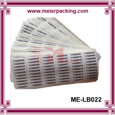 China Thermal printed self-adhesive paper barcode label with different number supplier