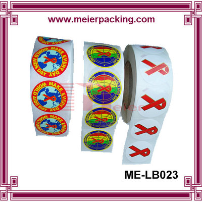 China High Quality Matt Surface Small Size CMYK Adhesive Lable Printing in round shape supplier