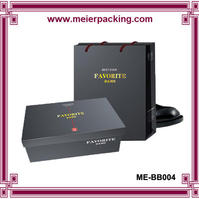 China Wholesales customized top and bottom shoe box and bag for Business men's shoes supplier