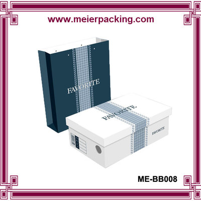 China Recycled custom white Hand made cardboard shoe box wholesale supplier