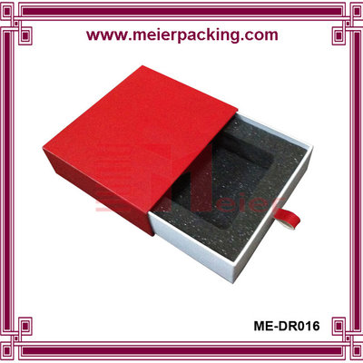 China Custom Sliding Matt Cardboard Gift Box with Pull out Drawer and black foam insert supplier