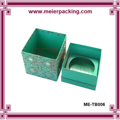 China Two pieces green cardboard paper gift Box Packaging with holder for candles supplier