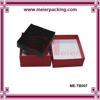 China Luxury Custom red texture paper Packaging Cardboard Boxes with sponge for earrings Manufacterer supplier