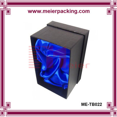 China Recyclable assemble rectangle set-up paper packaging boxes wholesale with blue silk for wine glass supplier