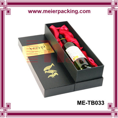 China Besopke High Quality Rigid Set up Box for red wine Packaging with golden hot stamping logo supplier