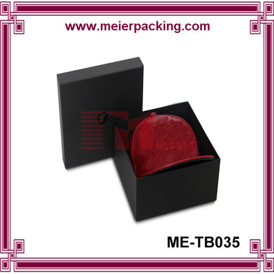 China Fancy matte Laminated black printing coated Paper Set up Gift Box with lid for hat supplier