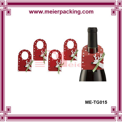 China New Design Paper Bottle Neck Hang Tag Of Wine Bottle Label hot sale during Christmas supplier