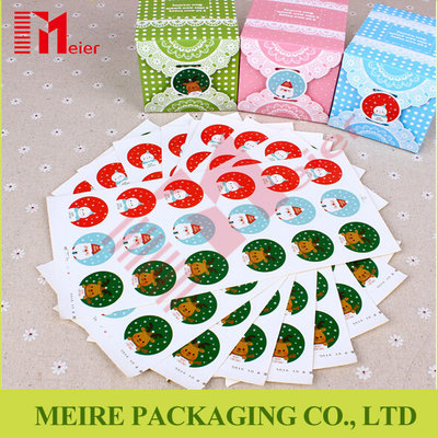 China Christmas Snowman Santa Claus Decoration Label Paper Self-adhesive Sticker supplier