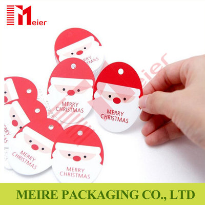 China Oval Christmas Santa Claus Paper Cards cheap Price Label Tags for cake decoration supplier