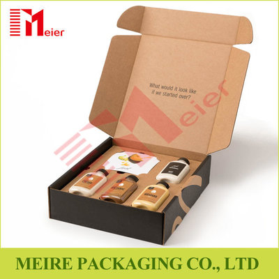 China New Fashion Printing kraft paper box for cosmetic bottle Packaging Box with kraft holder supplier