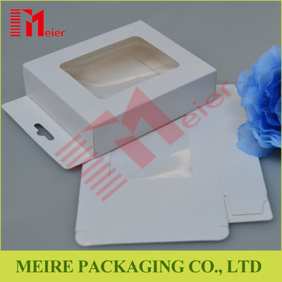 China Wholesale cheap white paper box no printing with clear window free for USB packaging supplier