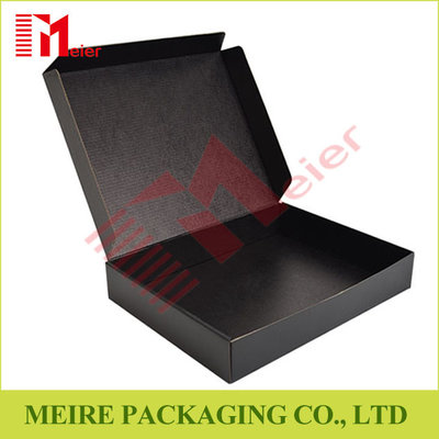 China Black color Litho laminated Mailer style box Hinged Lid corrugated Box for delivery supplier