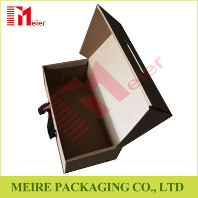 China Printing Corruated paperboard box with custom logo and ribbon closure for women shoes supplier