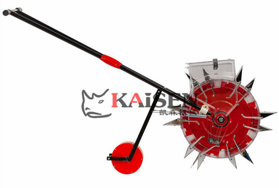 Double Barrel Hand Push Manual Corn/Beans Seeds and Fertlizer Seeder +86-18006107858
