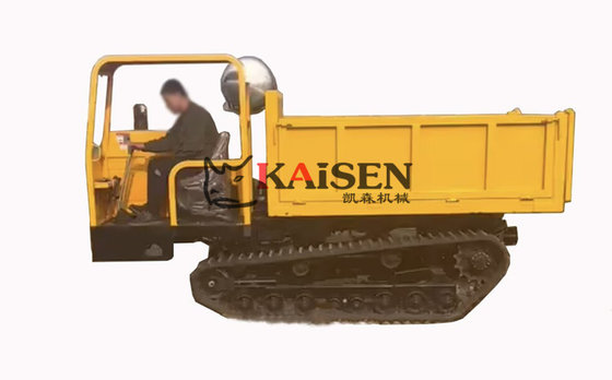 8 Tons Diesel Hydraulic Agriculture Rubber Crawler Transporter Farm Dumper Personal Tracked